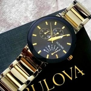 Bulova Accessories | Bulova Black And Gold | Poshmark